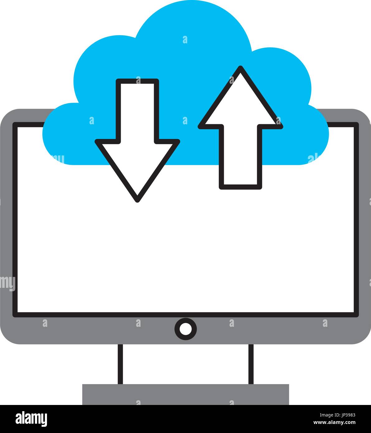 computer desktop with cloud computing Stock Vector Image & Art - Alamy