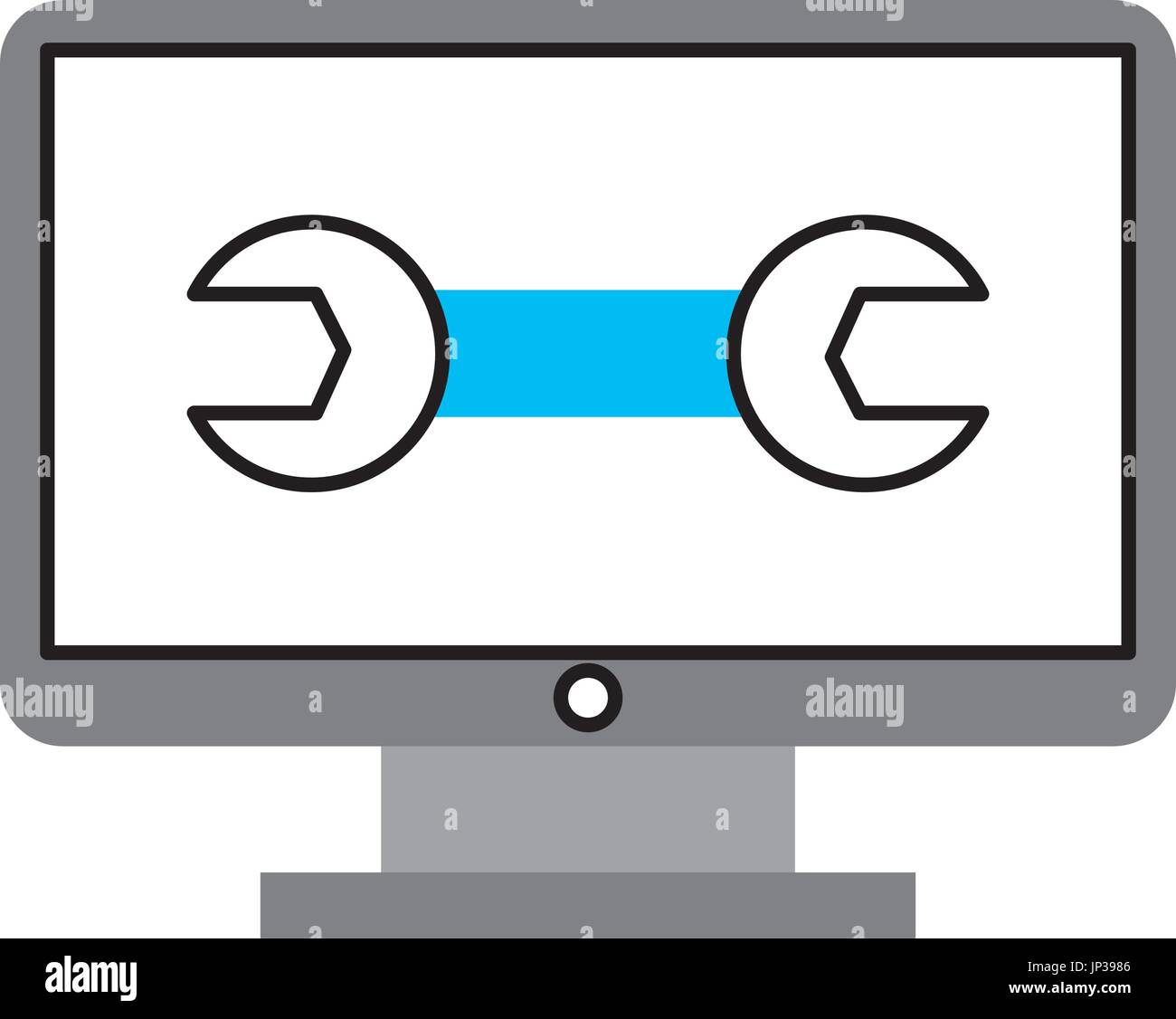 computer desktop with wrench Stock Vector Image & Art - Alamy