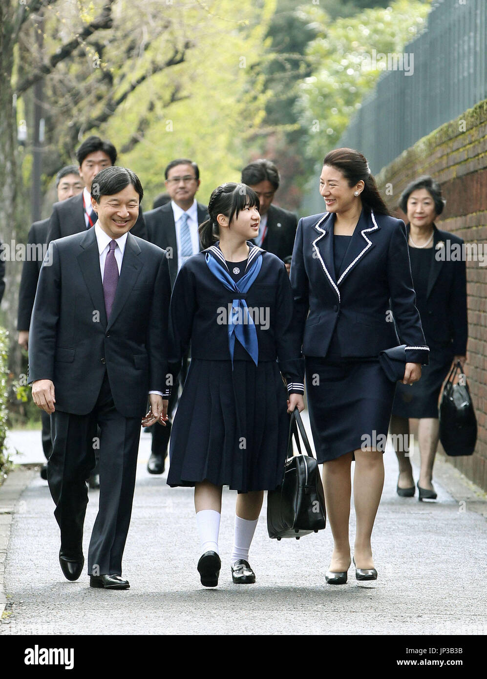 TOKYO, Japan - Princess Aiko (C), along with her parents Crown Prince ...