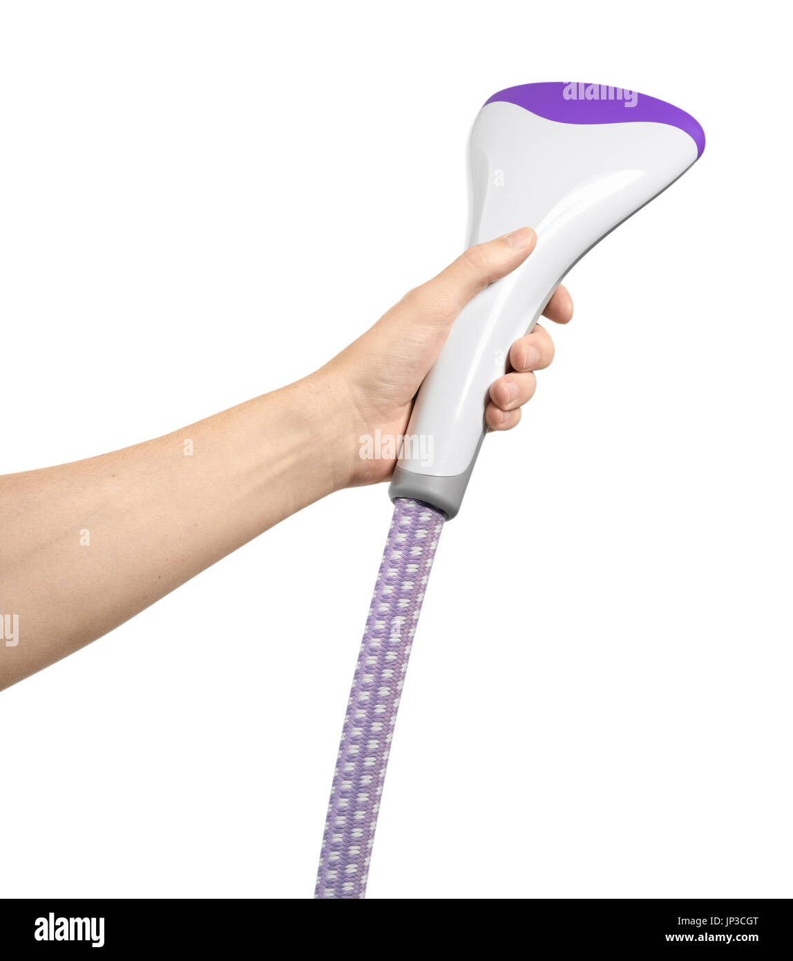 Vertical steam for clothes, isolated Stock Photo - Alamy