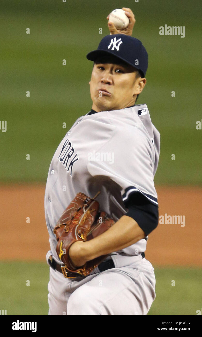 BOSTON, United States - New York Yankees pitcher Masahiro Tanaka starts ...