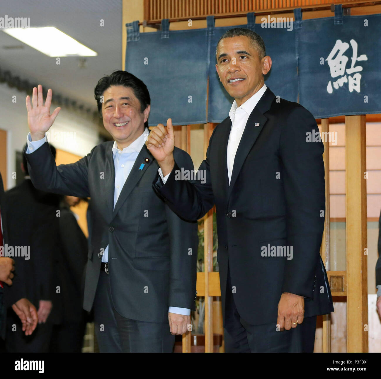 TOKYO, Japan - Japanese Prime Minister Shinzo Abe (L) and U.S ...