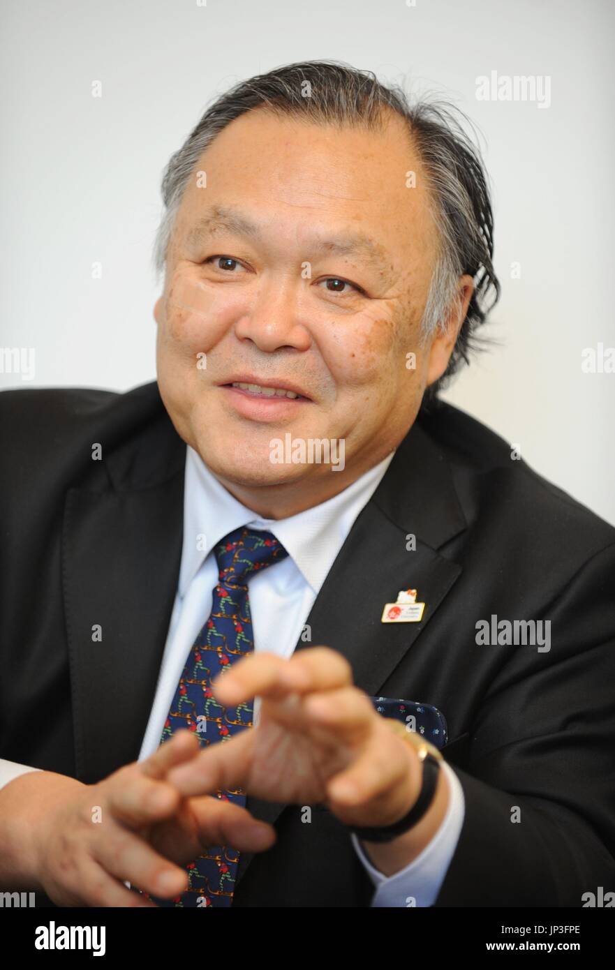 TOKYO, Japan - Photo taken Feb. 18, 2014 shows Jungo Kikuma, chairman ...
