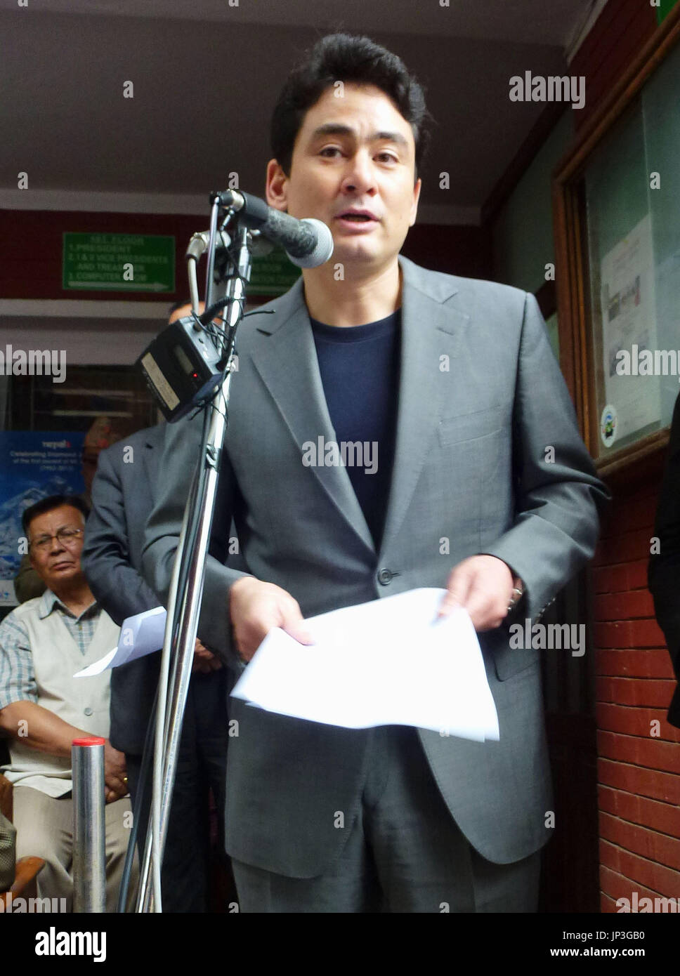 KATHMANDU, Nepal - Photo shows Japanese alpinist Ken Noguchi at a press ...