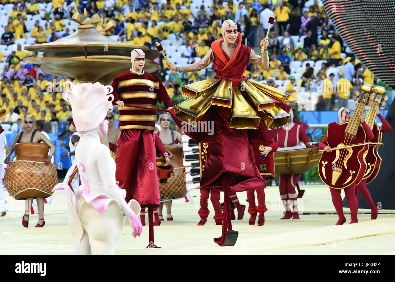 SAO PAULO, Brazil - Photo shows a scene from the opening ceremony for ...