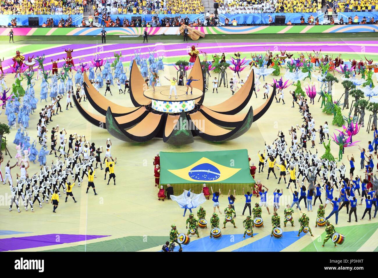 SAO PAULO, Brazil - Photo shows a scene from the opening ceremony for ...