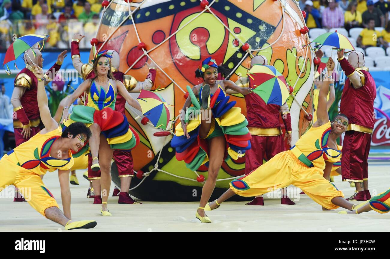 SAO PAULO, Brazil - Photo shows a scene from the opening ceremony for ...