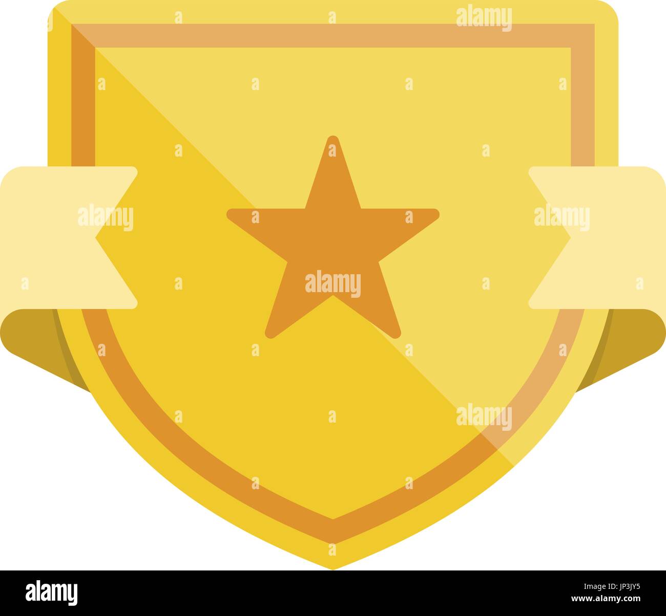 Badge icon with shield and star. Modern flat vector illustration Stock ...