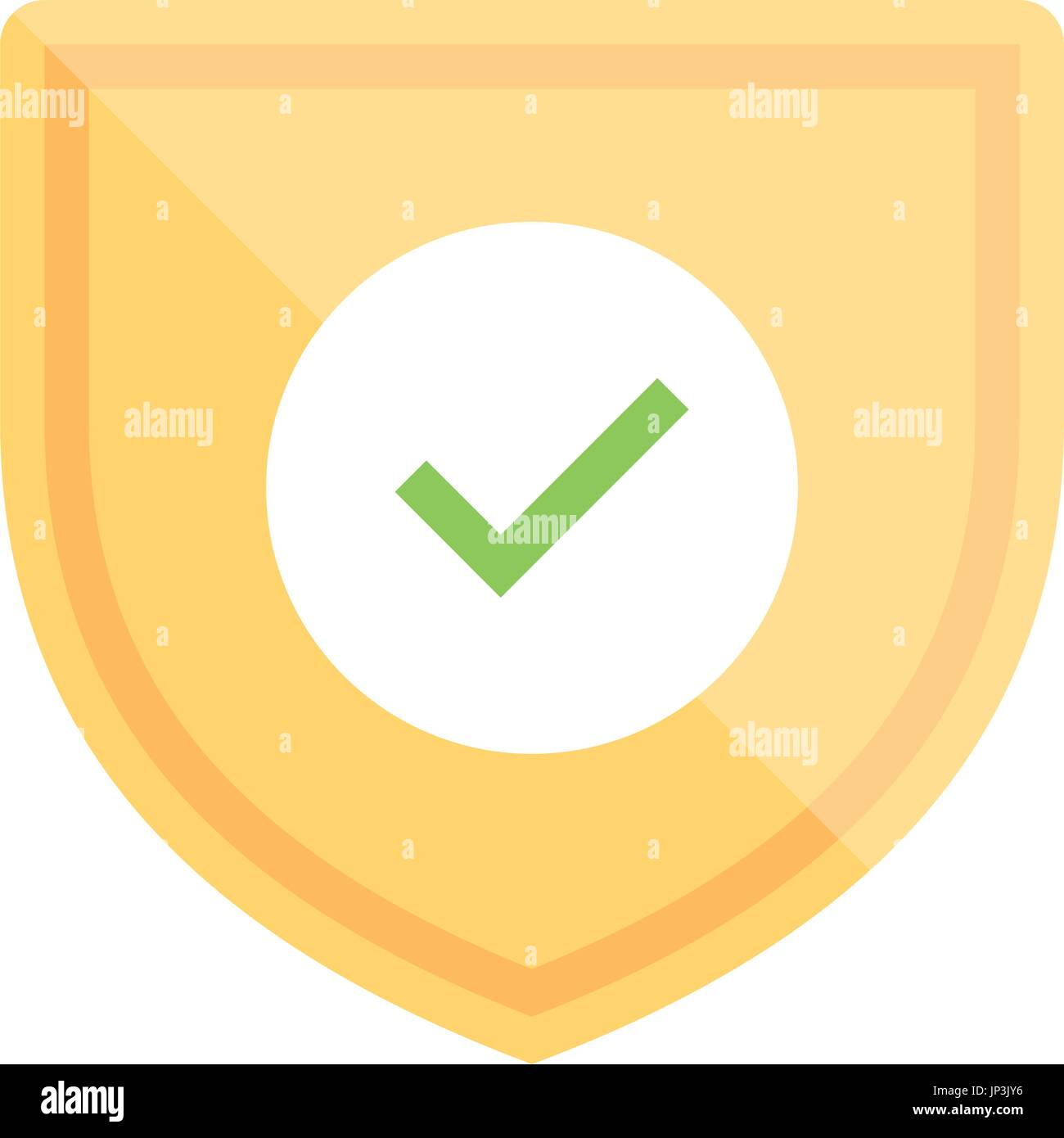Badge icon with shield and check mark. Modern flat vector illustration ...