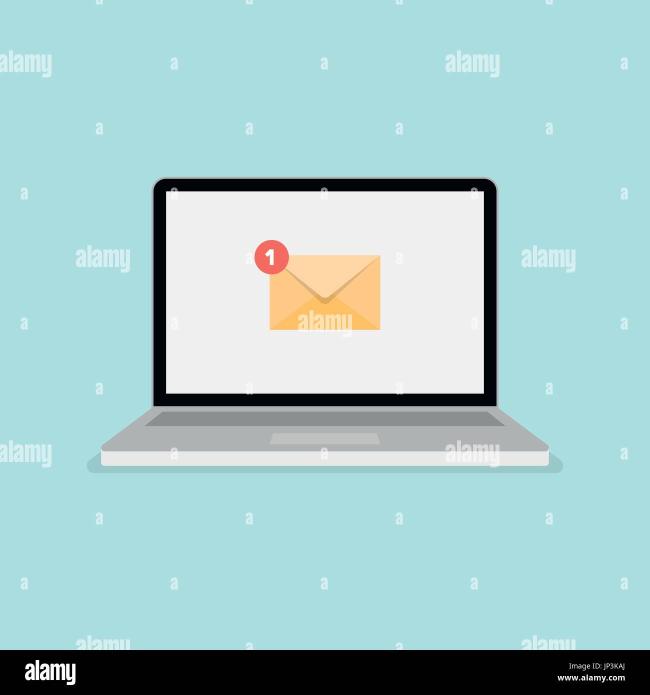 New Message icon on computer screen. New Email modern vector ...