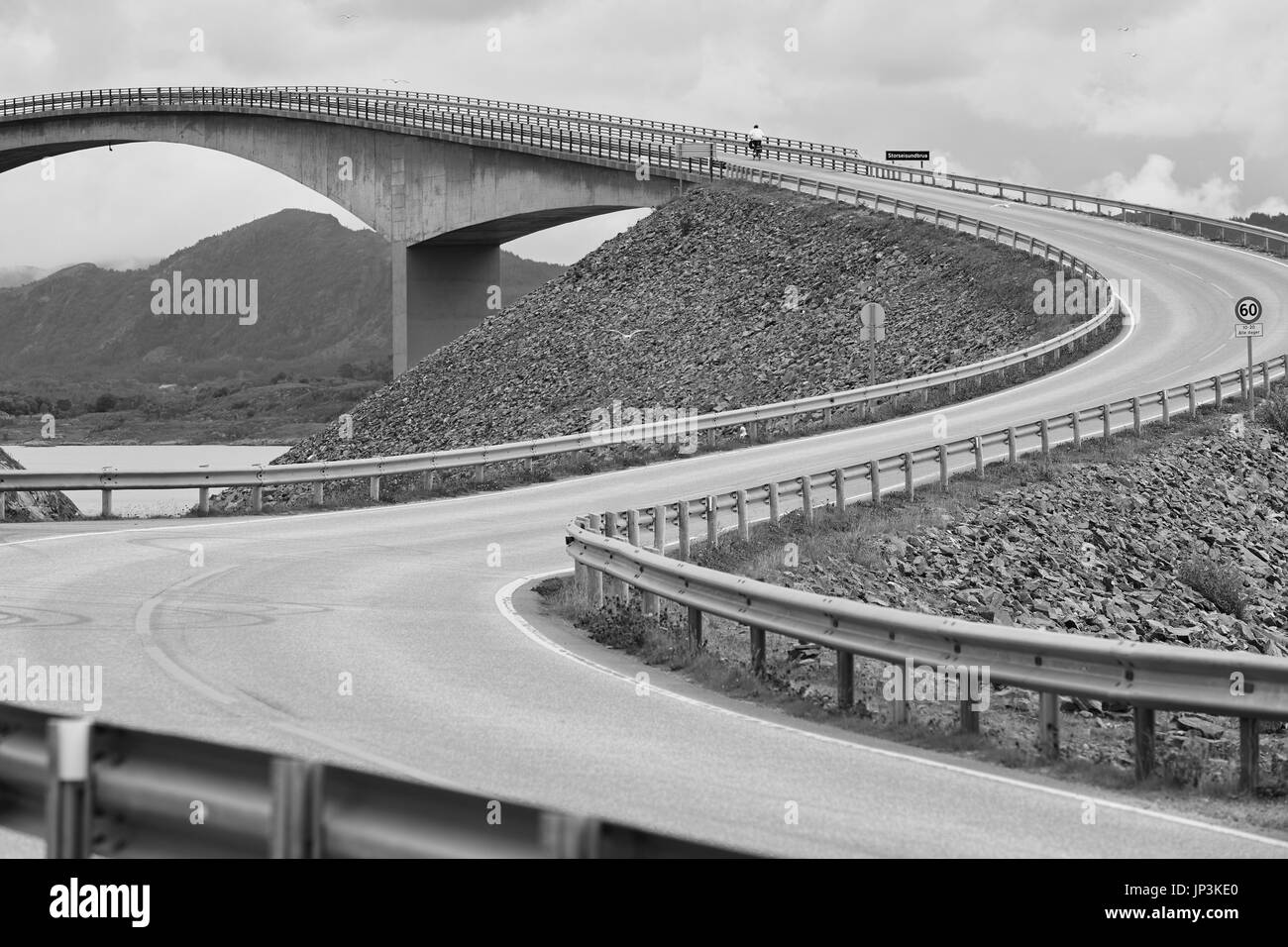 Scenic horizontal view atlantic Black and White Stock Photos & Images ...