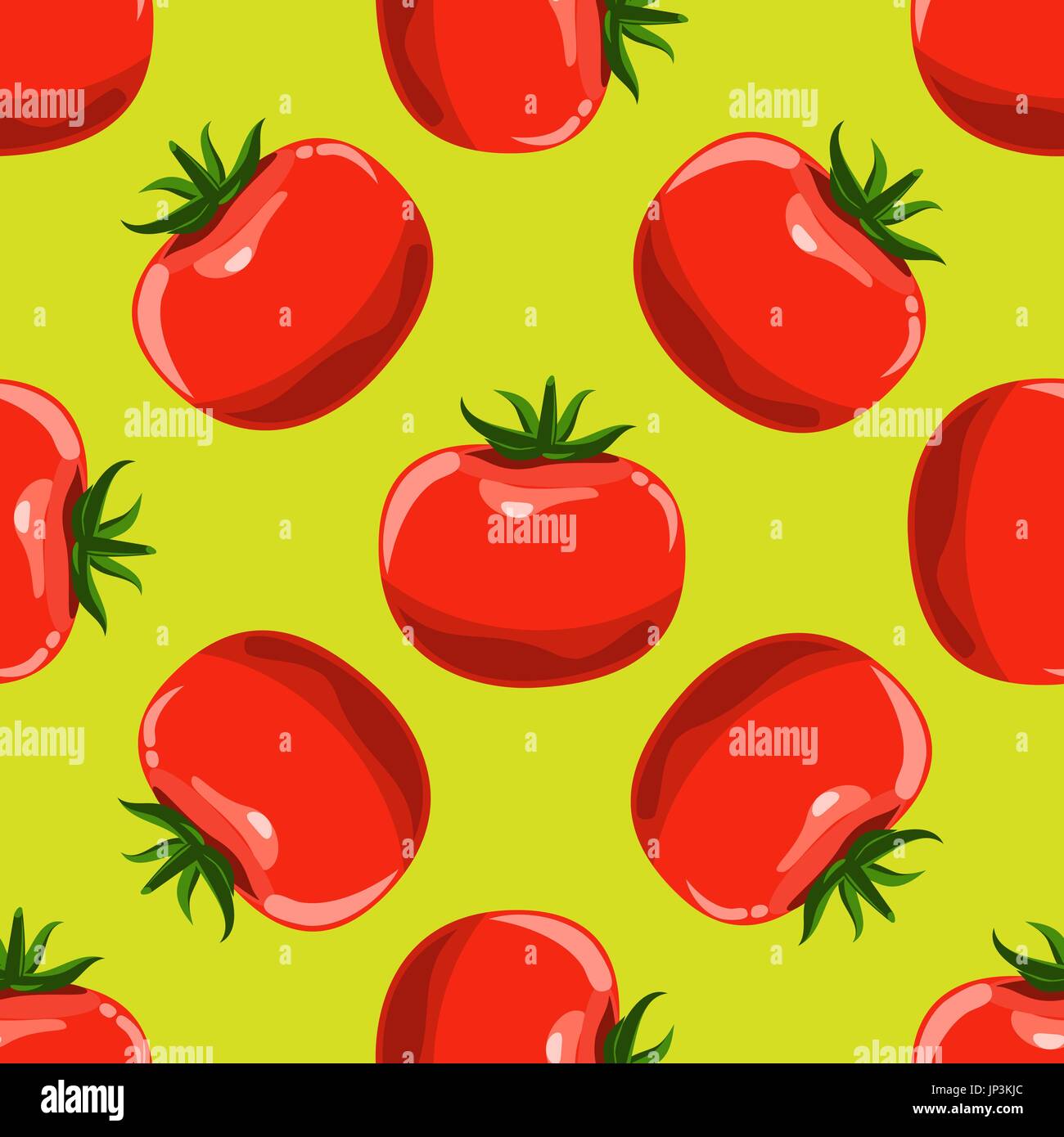 Tomatoes seamless background. Flat and solid color design vector Stock ...