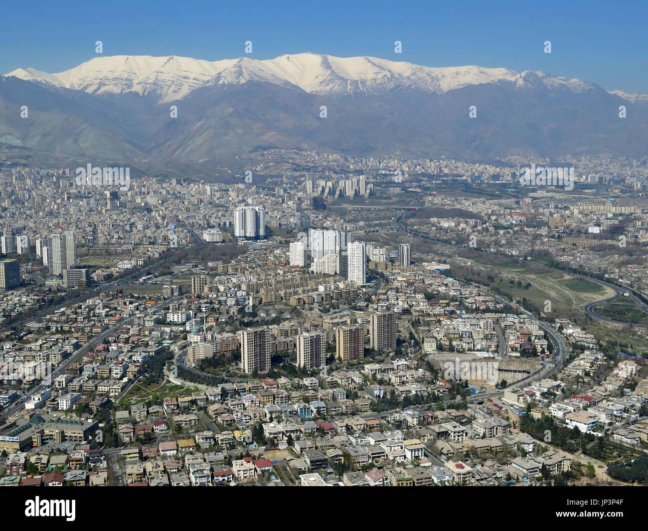 TEHRAN, Iran - The aerial view of Tehran, the capital of Iran, shows ...