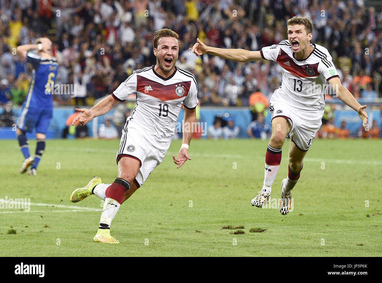 RIO DE JANEIRO, Brazil - Germany's Mario Gotze (L) celebrates after ...