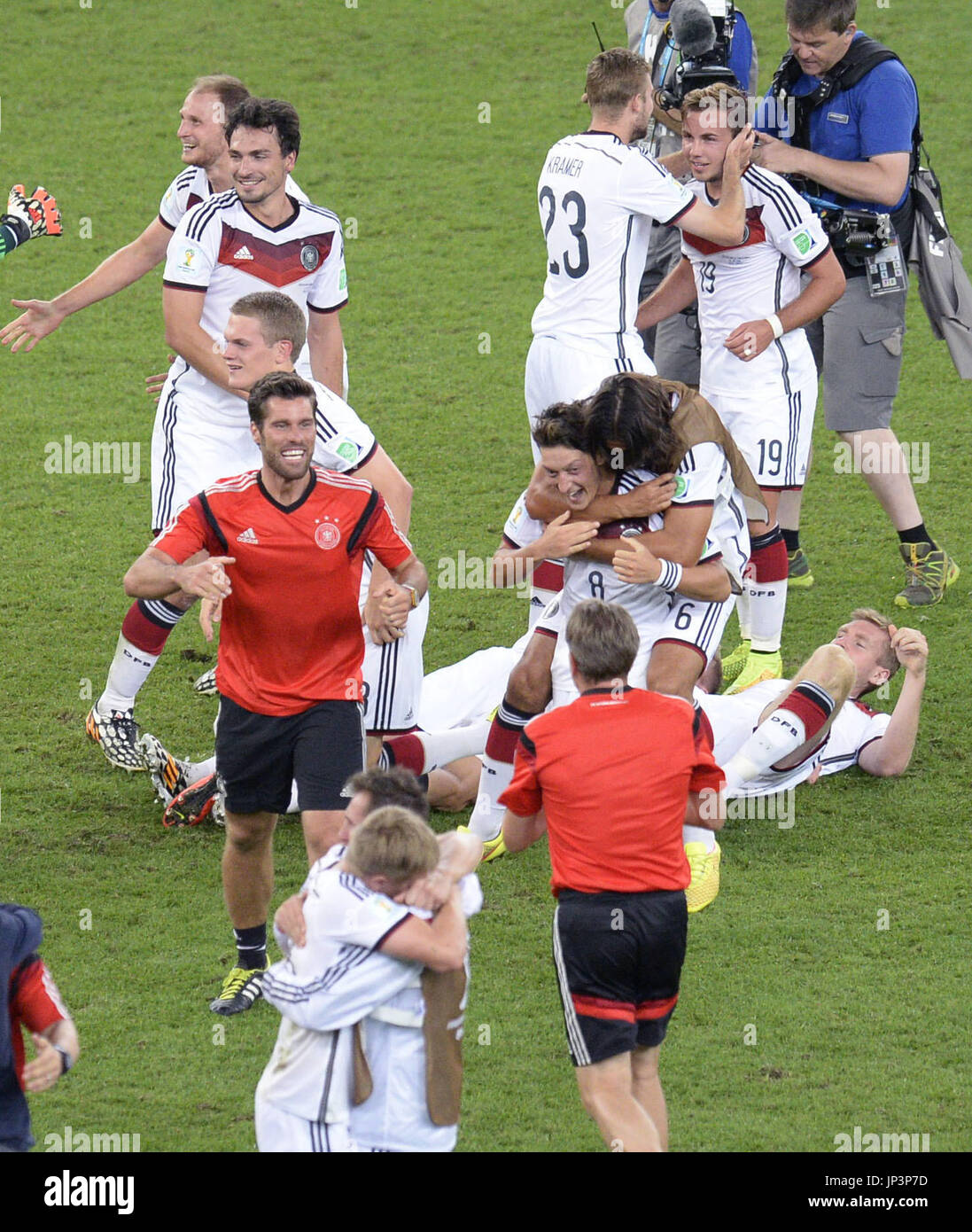 RIO DE JANEIRO, Brazil - Mario Gotze (19) and other Germany players ...