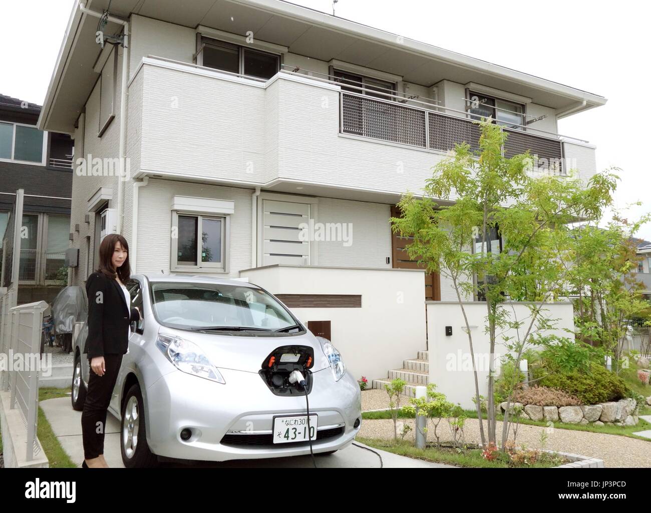 OSAKA, Japan - A "smart energy house" used in an experiment by Osaka ...