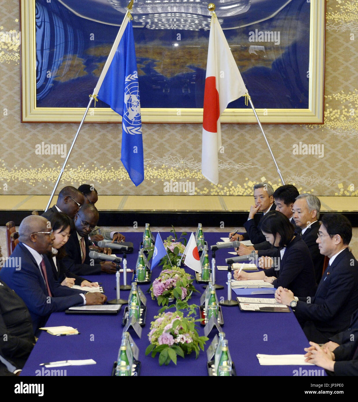 TOKYO, Japan - Ugandan Foreign Minister Sam Kutesa (far L), incoming ...