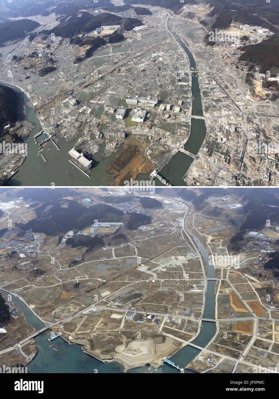 SENDAI, Japan - Photos taken from a Kyodo News helicopter show the ...