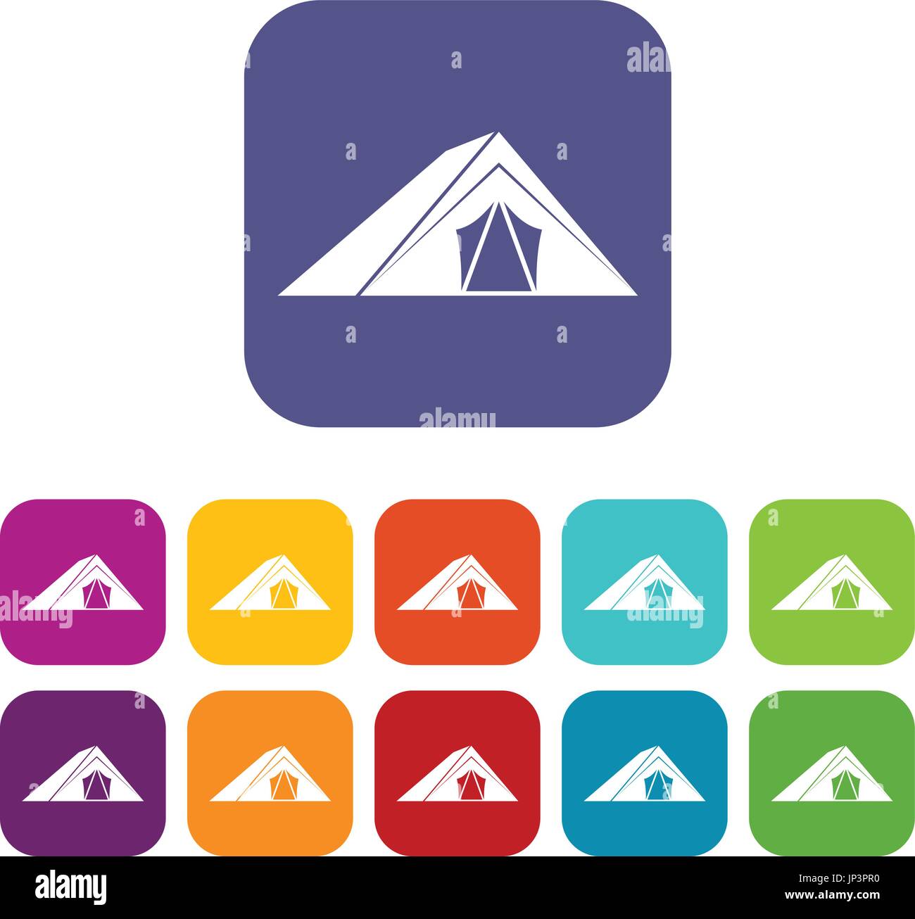 Tent icons set Stock Vector Image & Art - Alamy