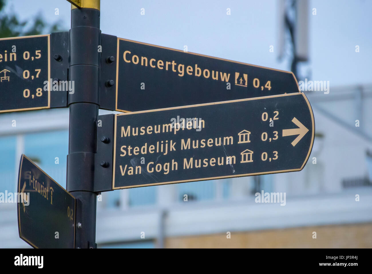Direction signs to the museums in Amsterdam - AMSTERDAM - NETHERLANDS ...