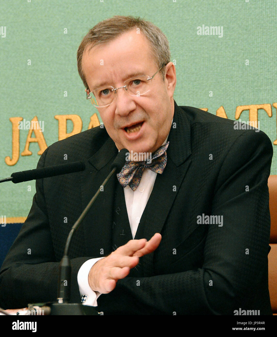 TOKYO, Japan - President Toomas Ilves of Estonia speaks at the Japan ...