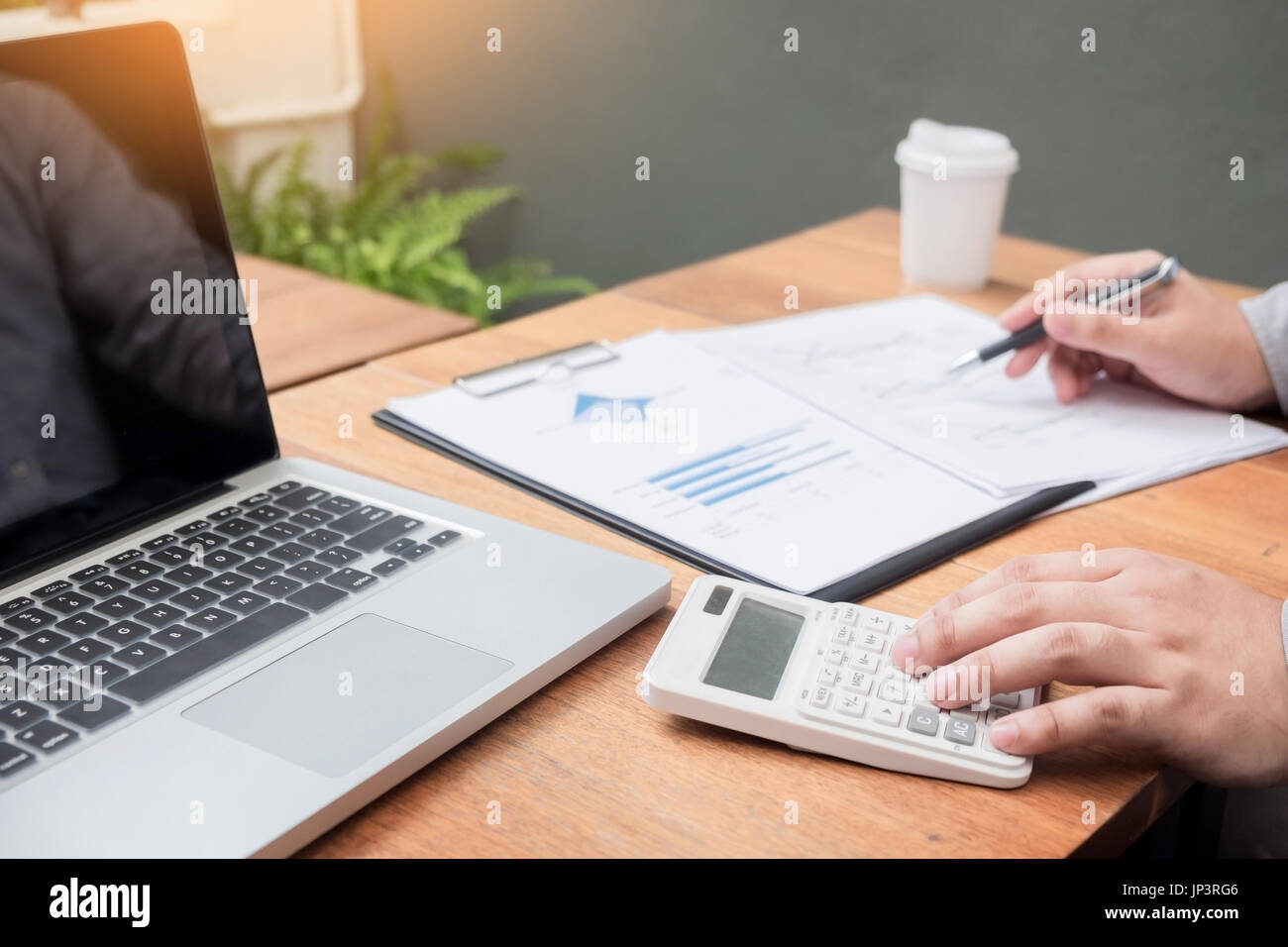 Administrator business man financial inspector and secretary making ...