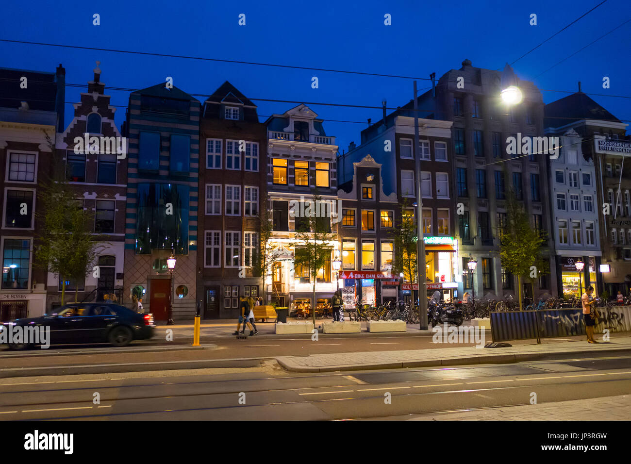 Typical buildings in Amsterdam - beautiful evening view - AMSTERDAM ...