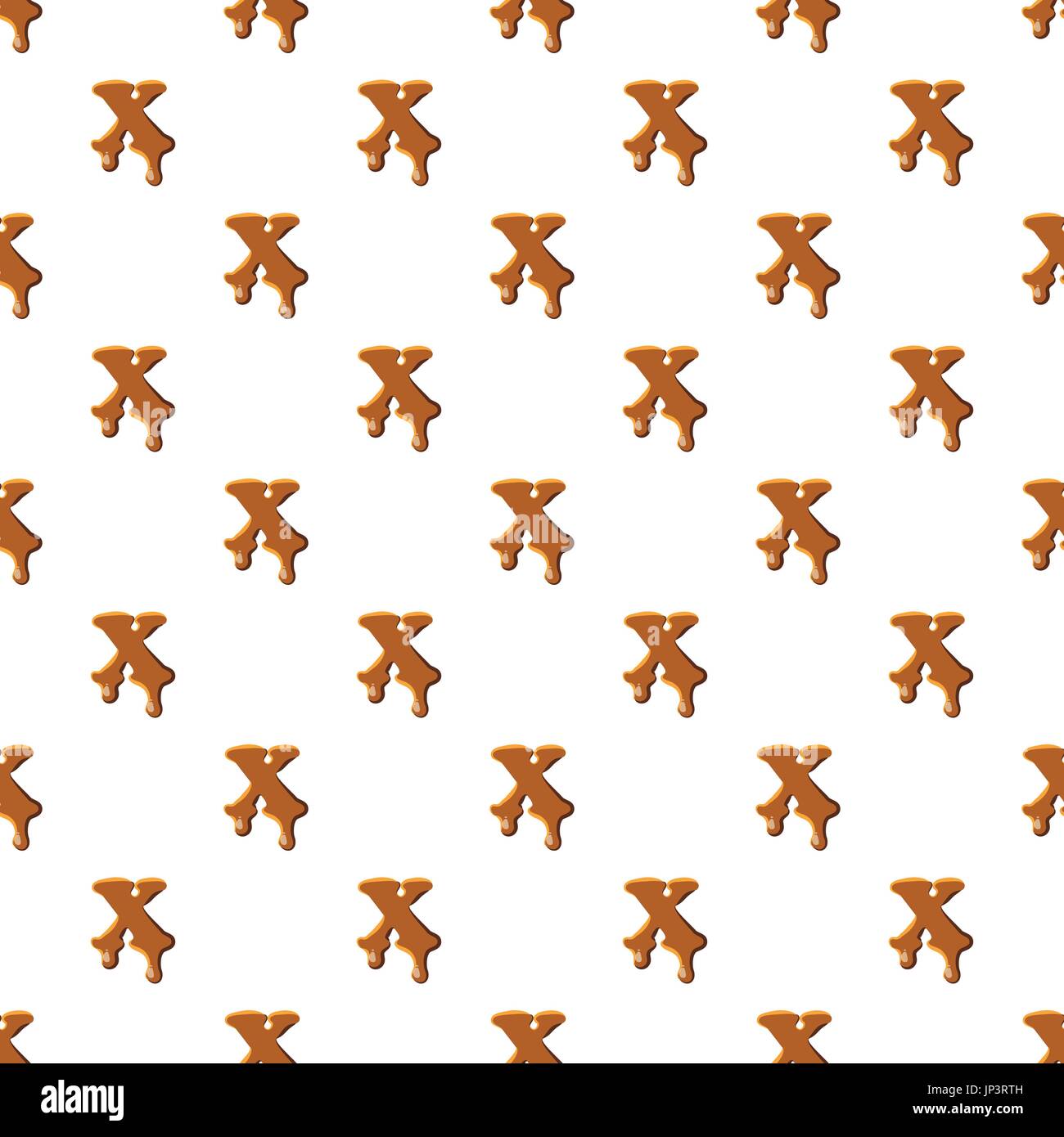 Letter X from caramel pattern seamless repeat in cartoon style vector ...