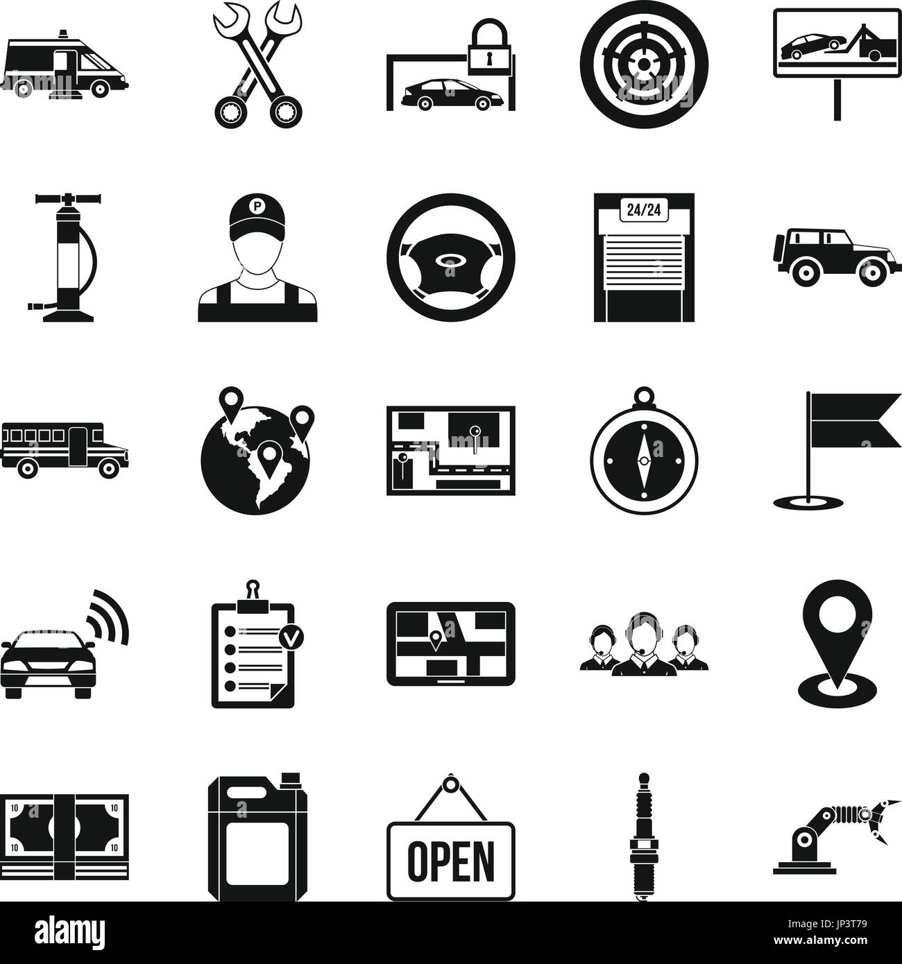 Employment icons set, simple style Stock Vector Image & Art - Alamy