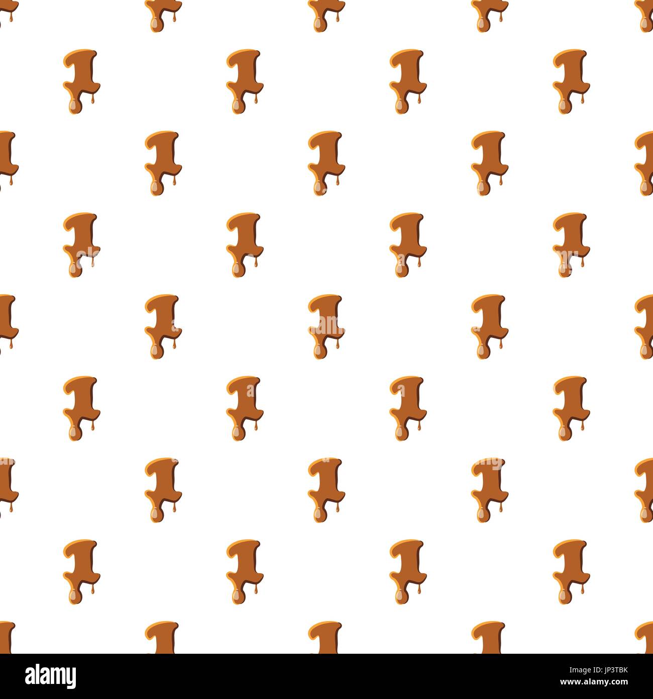 Number 1 from caramel pattern seamless repeat in cartoon style vector ...