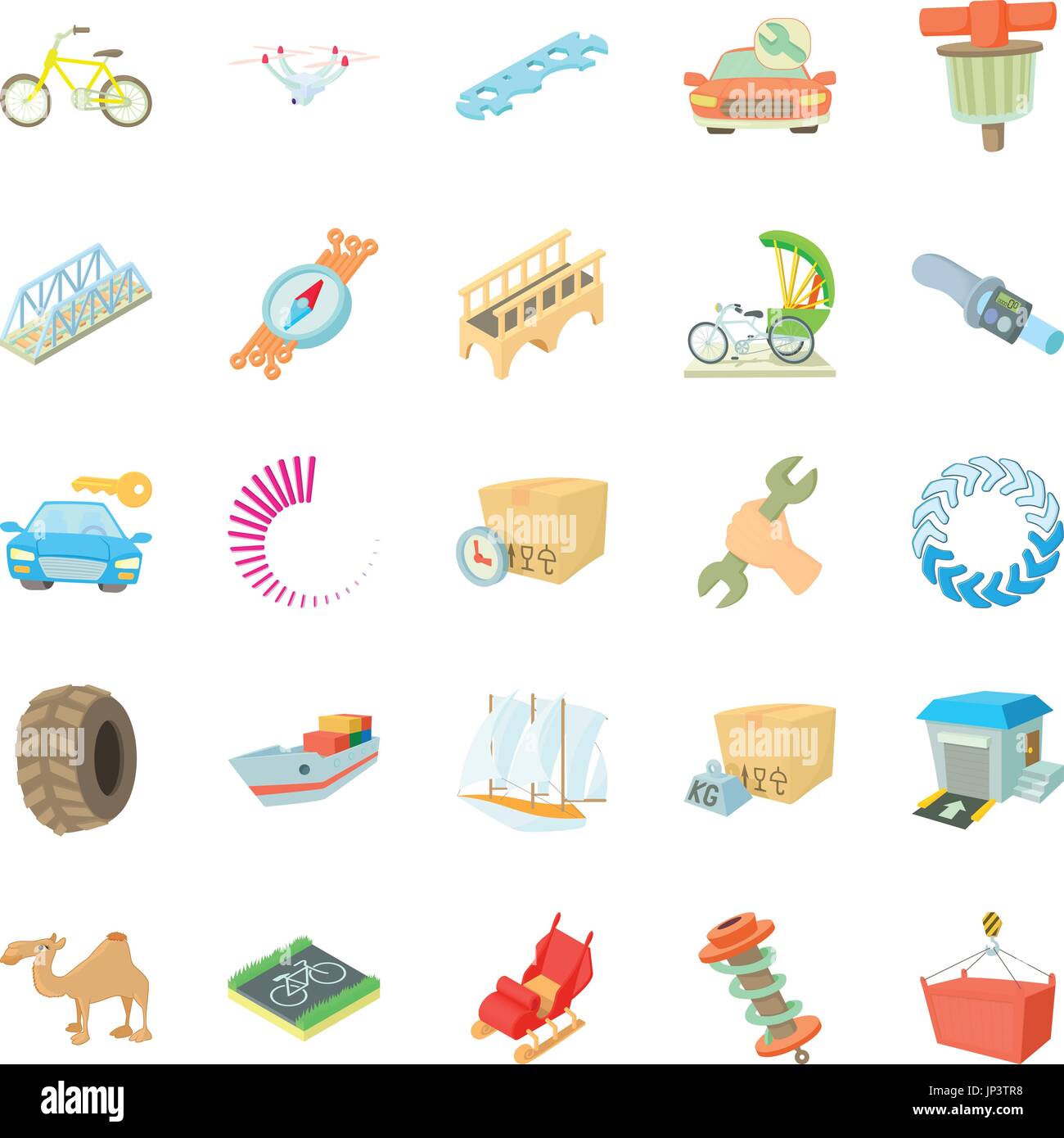 Repair icons set, cartoon style Stock Vector Image & Art - Alamy
