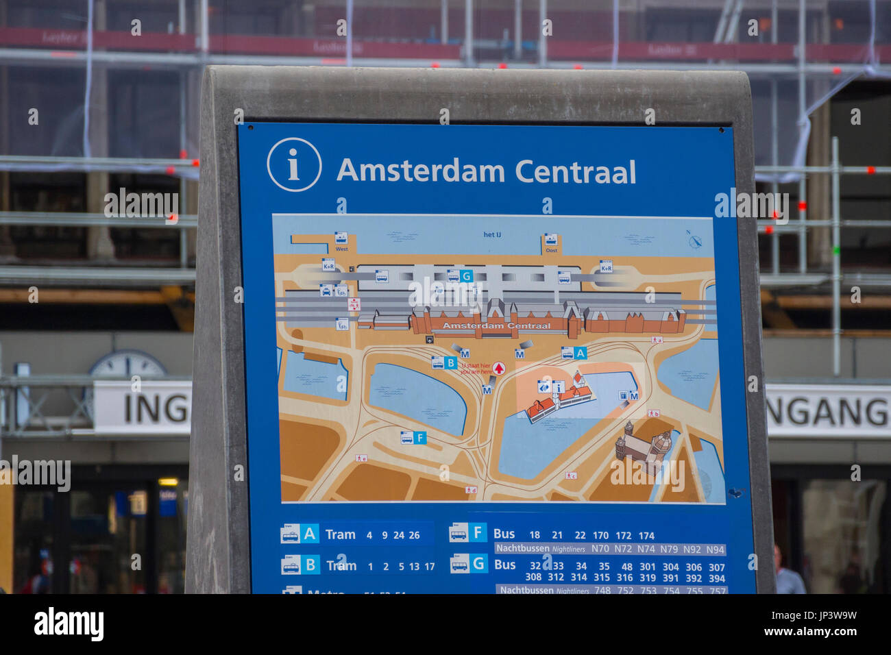 Map of Amsterdam City Center - AMSTERDAM - NETHERLANDS Stock Photo - Alamy