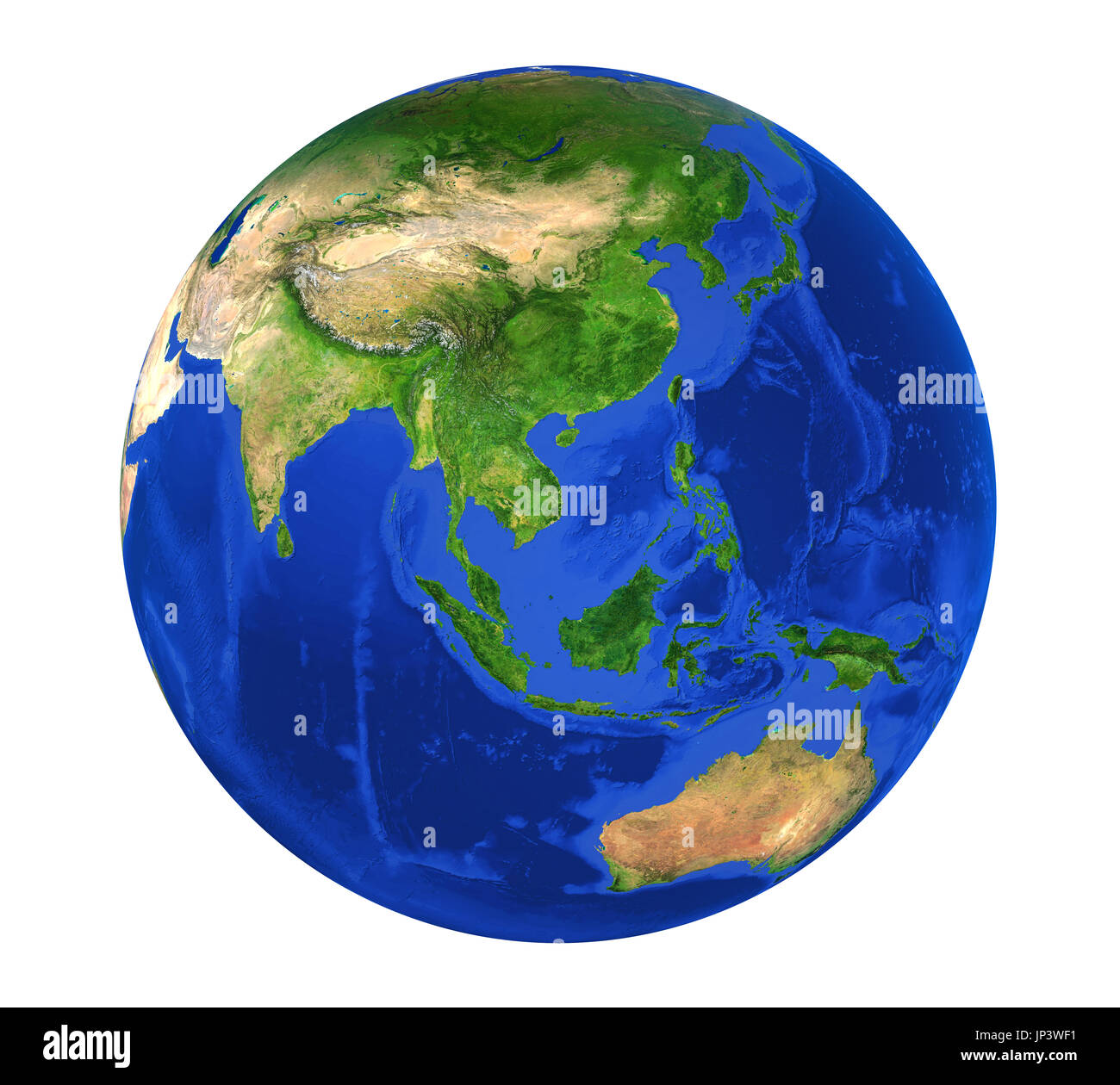 Asia World Map Globe