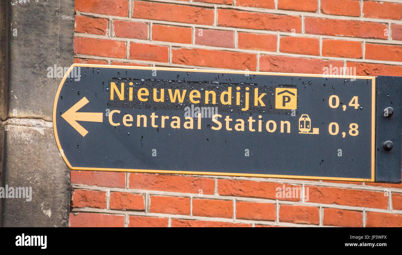 Amsterdam station sign hi-res stock photography and images - Alamy