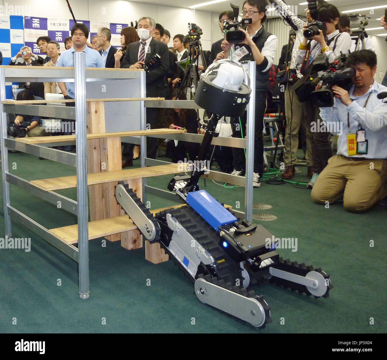 TOKYO, Japan - The "Sakura No. 1" disaster response robot, developed by ...
