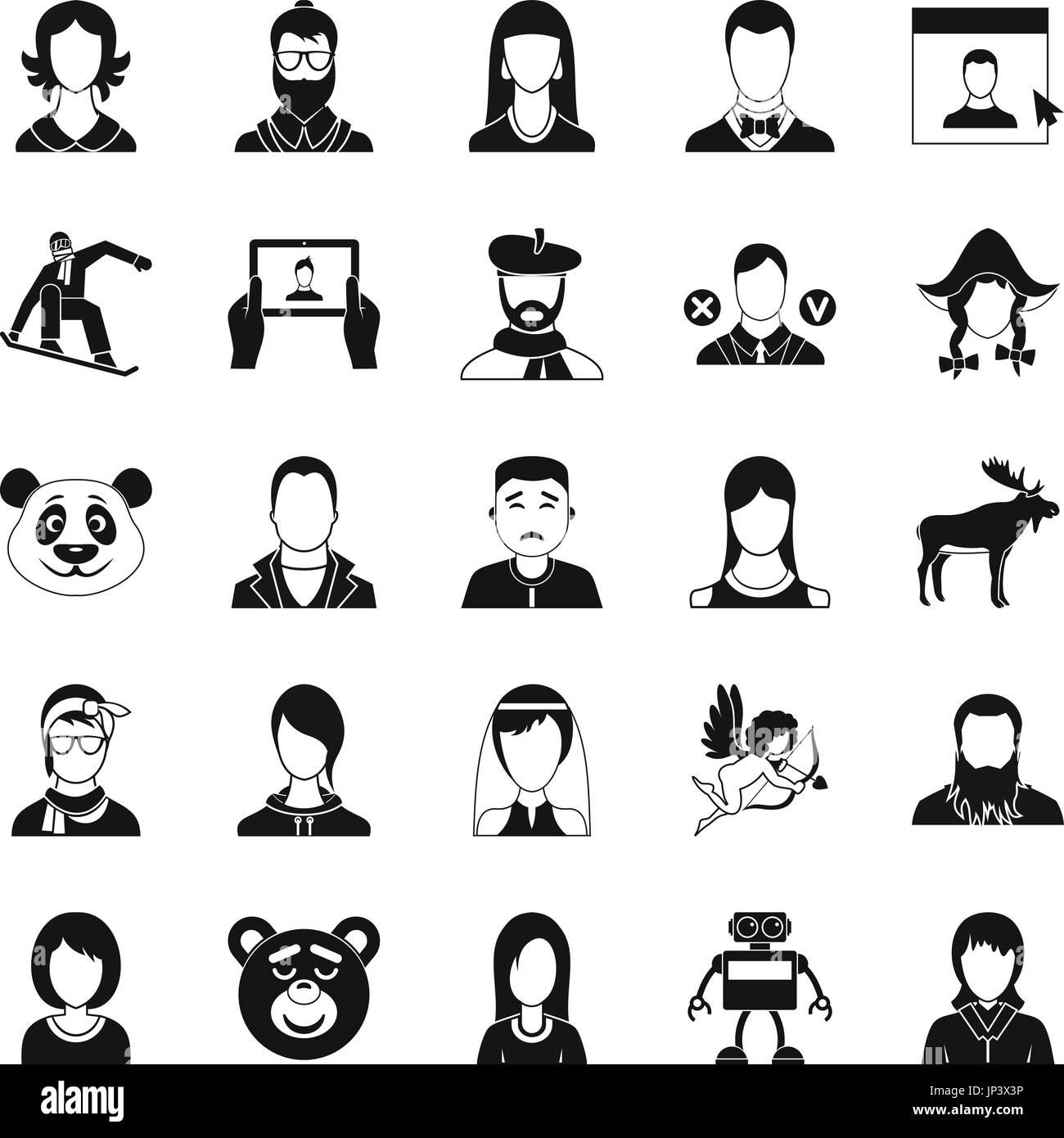 Nation icons set, simple style Stock Vector Image & Art - Alamy