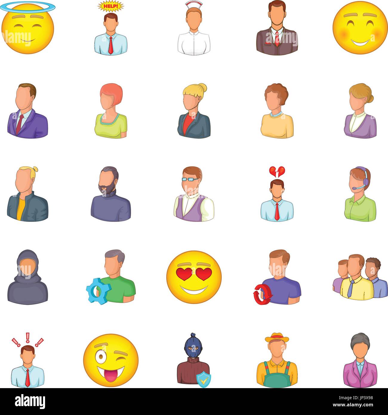 Public icons set, cartoon style Stock Vector Image & Art - Alamy