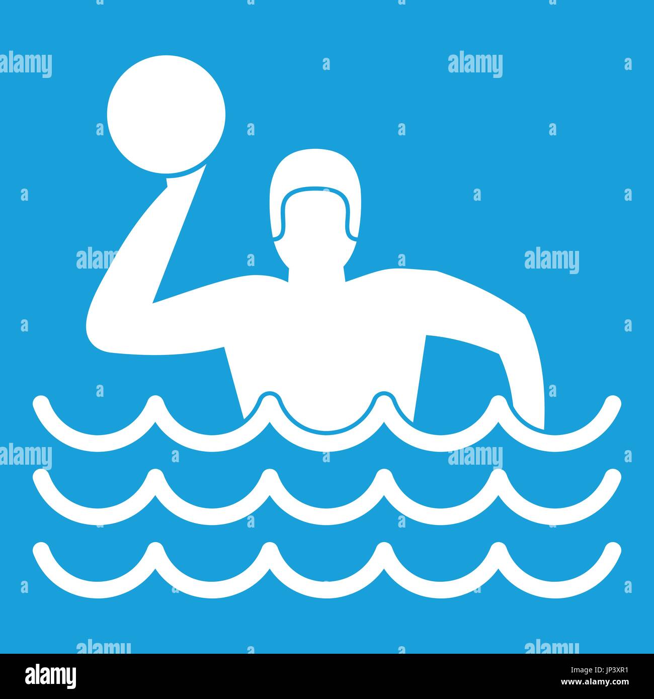Water polo icon white Stock Vector Image & Art - Alamy