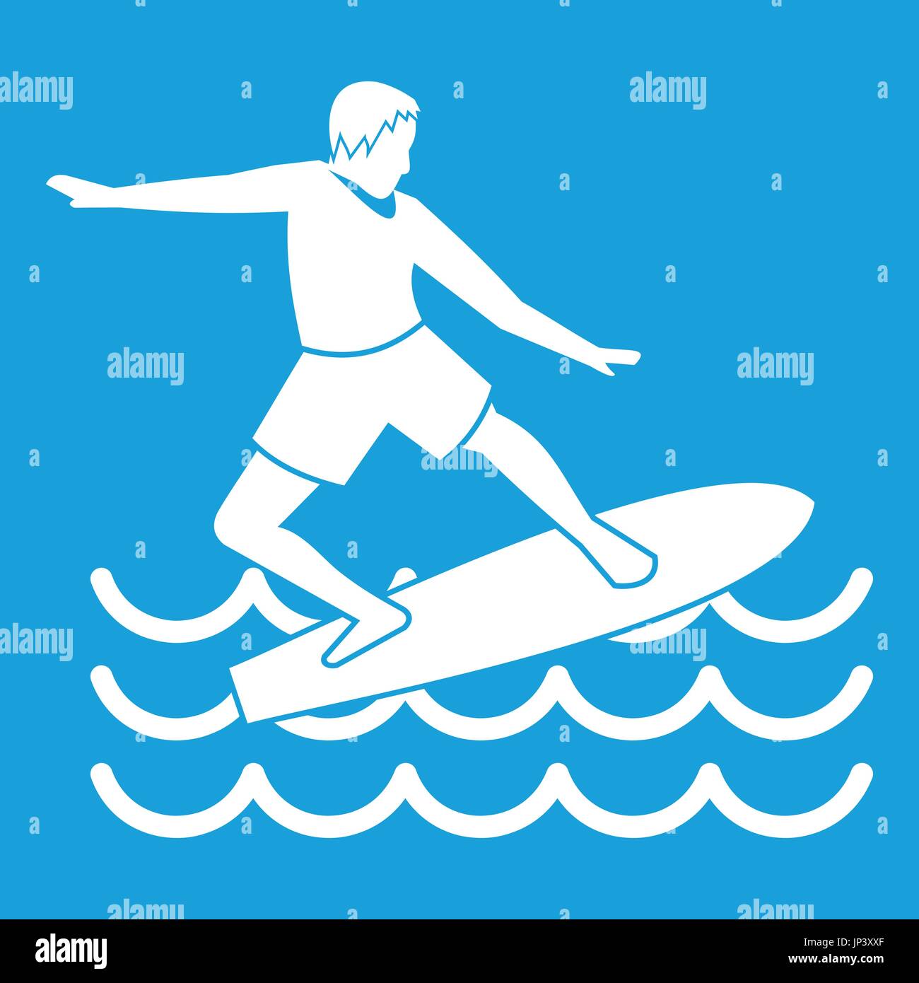 Surfer icon white Stock Vector Image & Art - Alamy