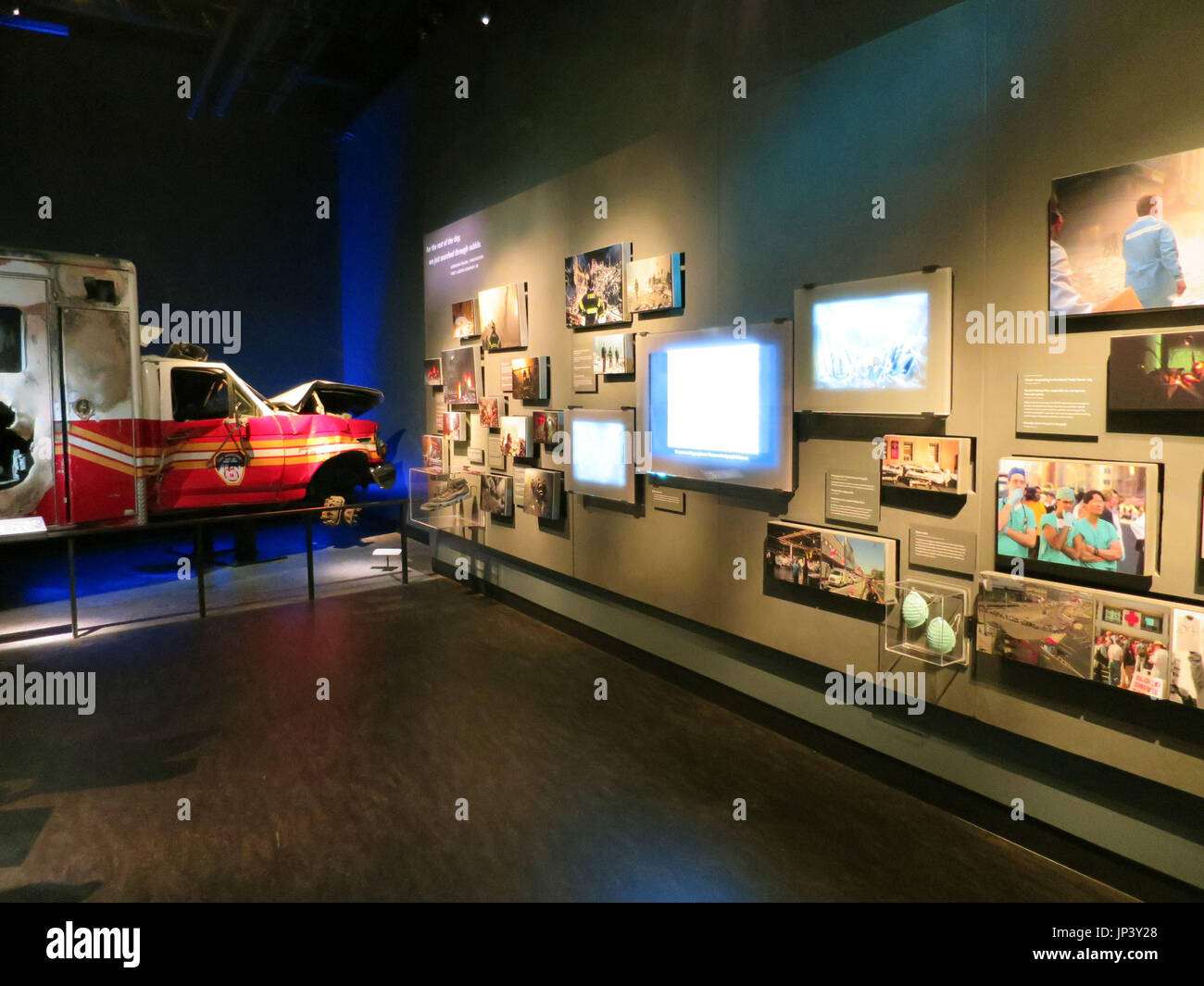 NEW YORK, United States - Photo shows inside of the 9/11 Memorial ...