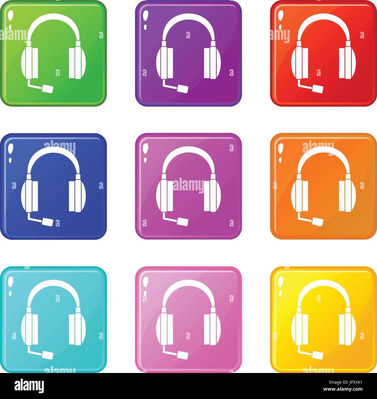 Speaking language headphones Stock Vector Images - Alamy