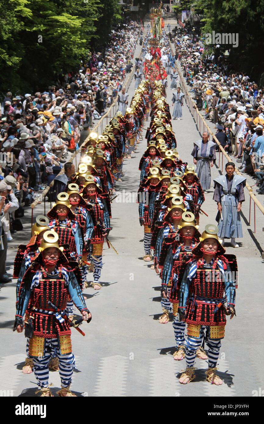 UTSUNOMIYA, Japan - A parade of over 1,000 citizens in ancient warrior ...