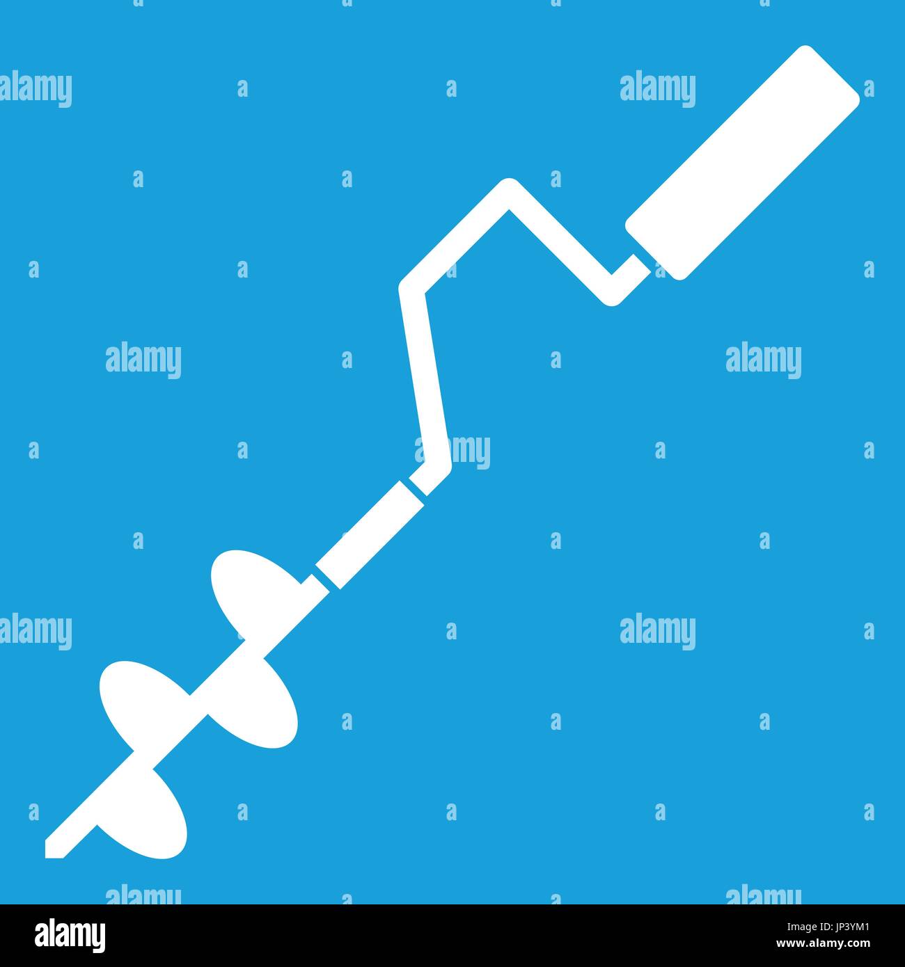 Hand operated ice auger icon white Stock Vector Image & Art - Alamy