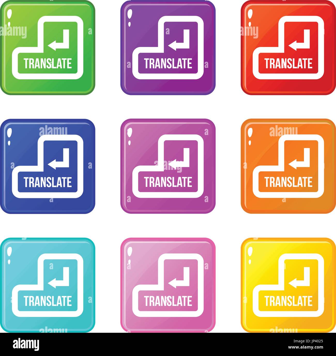 Translate button set 9 Stock Vector Image & Art - Alamy