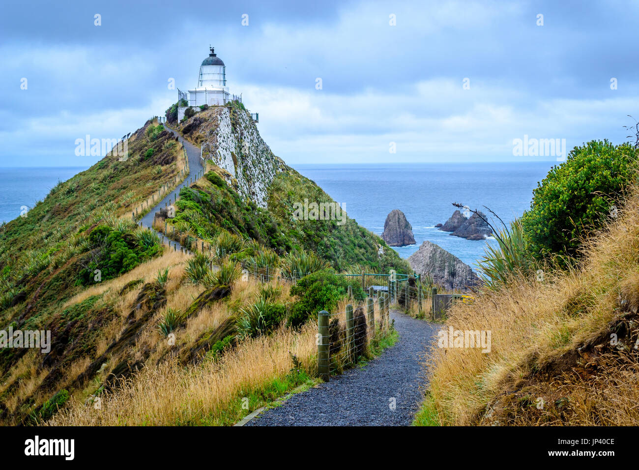 Famous lighthouse of Nugget point, New Zealand Stock Photo - Alamy