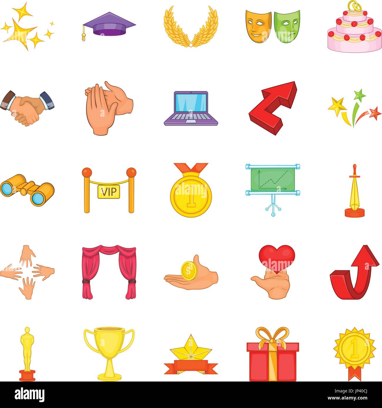 Bonus icons set, cartoon style Stock Vector Image & Art - Alamy