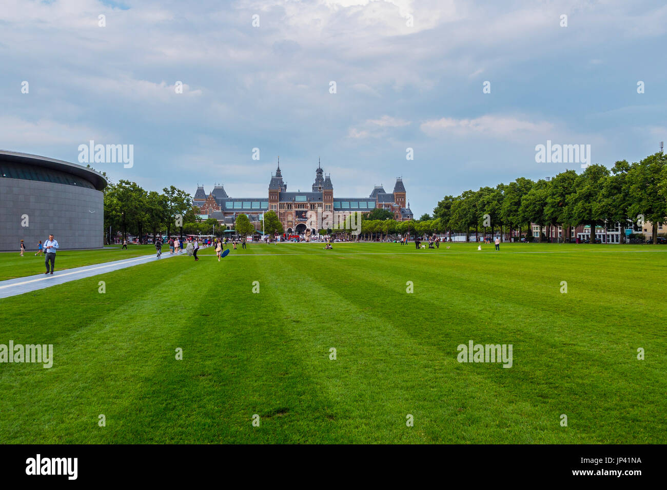 The greens at Van Gogh Museum Amsterdam at Museum Square - AMSTERDAM - NETHERLANDS Stock Photo ...