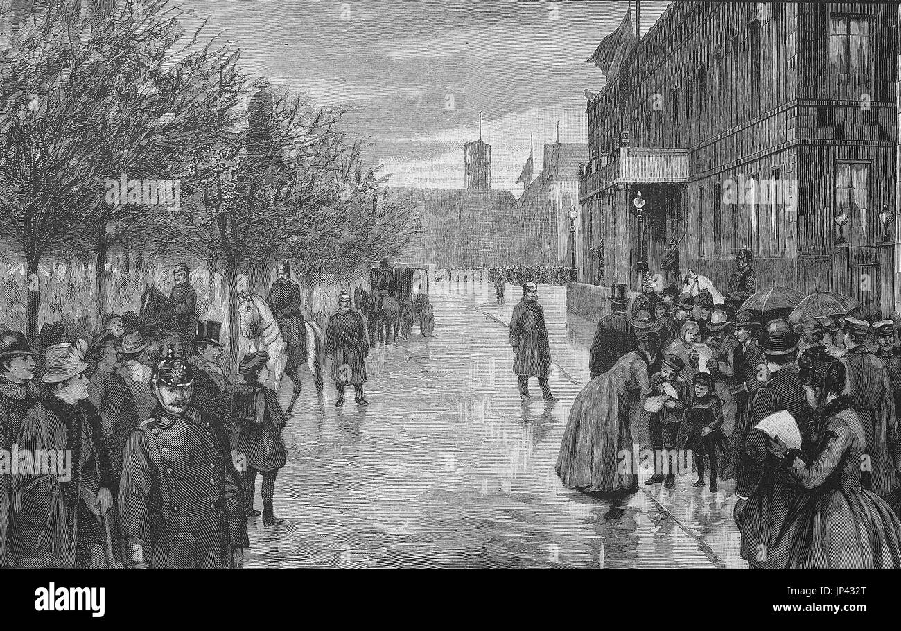 Mourning infront of the imperial palace in Berlin, Germany, on the ...