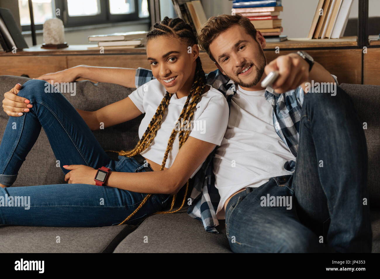 Positive people looking straight at camera Stock Photo - Alamy