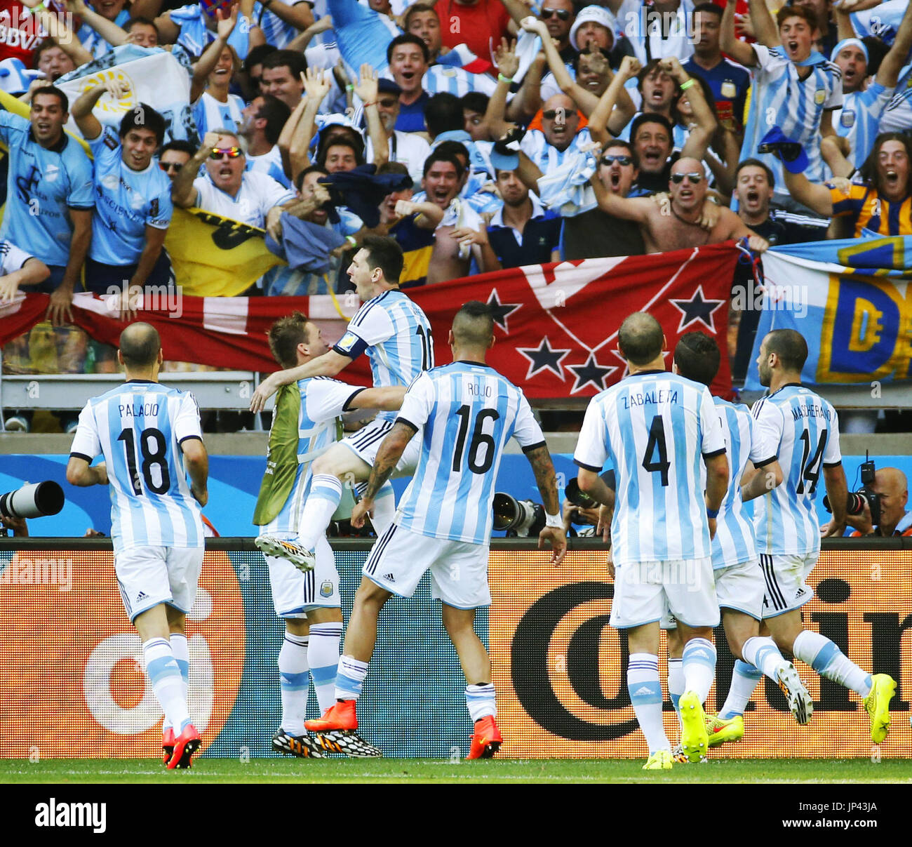 BELO HORIZONTE, Brazil - Argentina's Lionel Messi (3rd from L ...